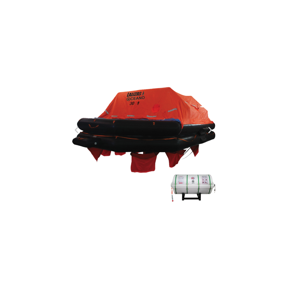 Revere Lalizas Life Raft Solas Oceano - 30 Person - Throw overboard ...
