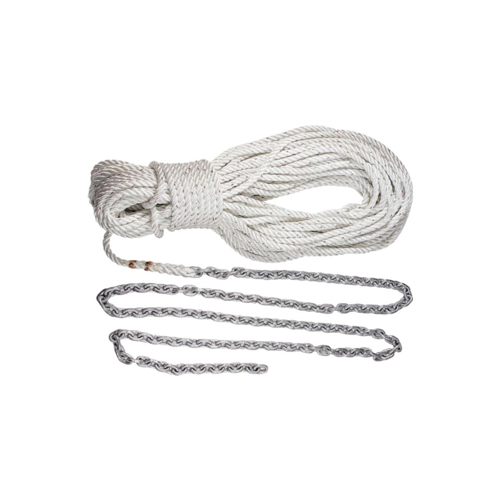 Lewmar Anchor Rode - 20' 5/16" G4 Chain, 200' 9/16" 3-Strand Nylon Rope ...