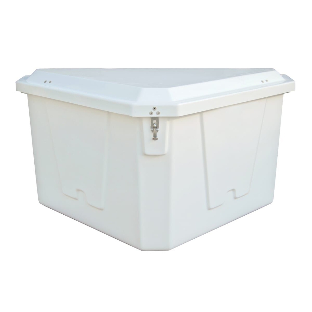 Taylor Made Stow N’ Go Corner Fiberglass Dock Box (27"H X 54"W X 33"D ...