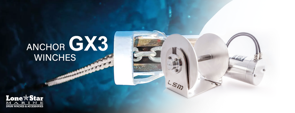 Lone Star Marine - GX3 10mm Combo Anchor Winches GX Series 12/24V 7200 ...