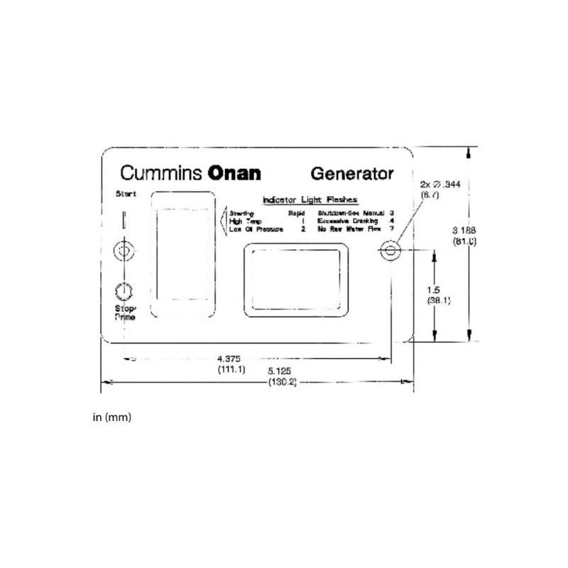 Cummins Onan Deluxe Remote Panel 12V | Generator Control Panel