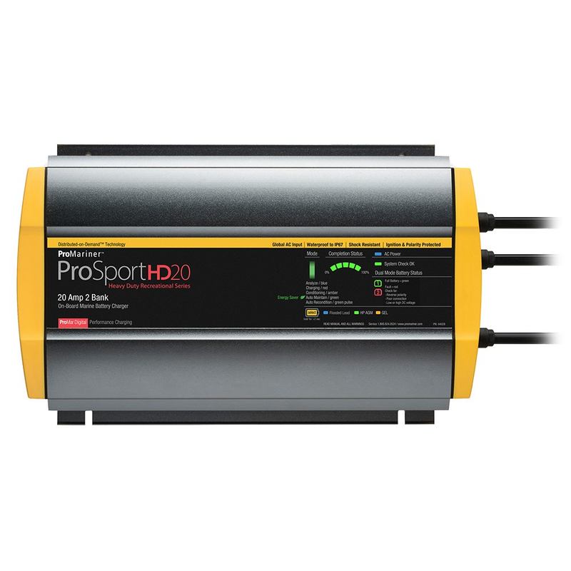 ProMariner ProSportHD 20 Global Gen 4 - 20 Amp - 2 Bank Battery Charger ...