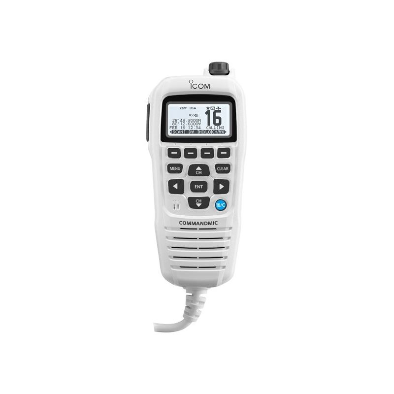 Icom HM195GW Command Mic IV White Second Station | HM195GW