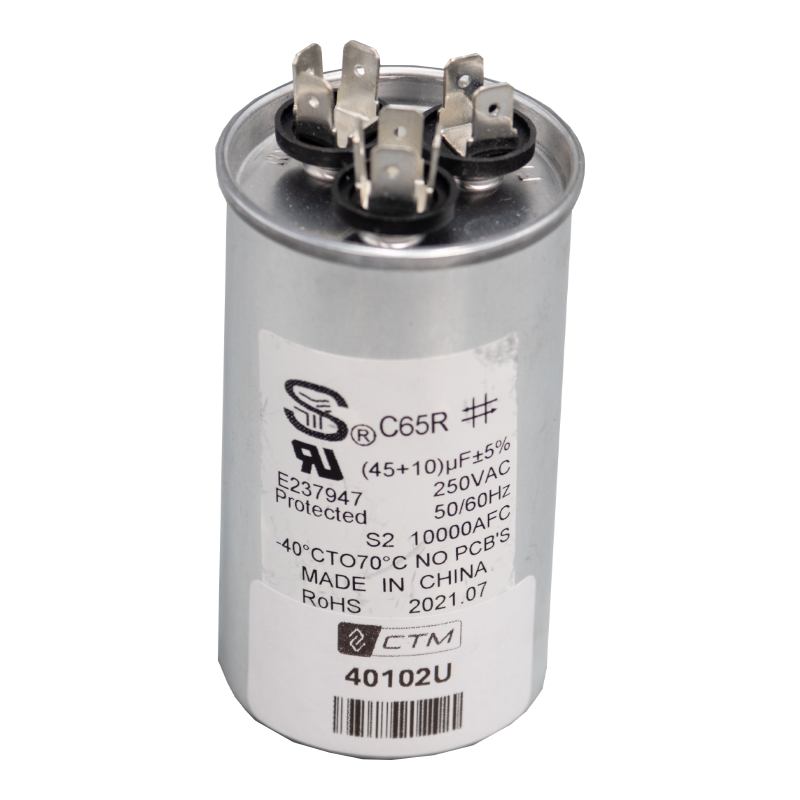 CTM Capacitor for 10k Btu's Units - 115V - 45+10 µF ± 5%