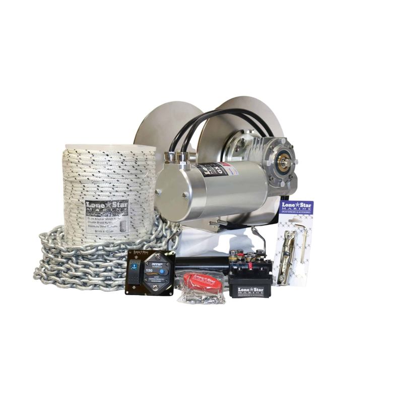 Lone Star Marine - GX3 10mm Combo Anchor Winches GX Series 12/24V 7200 ...