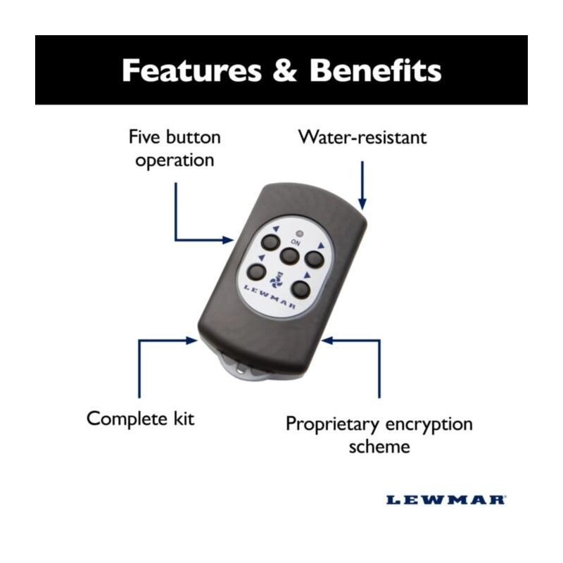 Lewmar 5-Button Windlass and Thruster Remote Kit 68000968