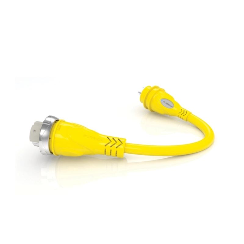 Furrion Pigtail Adapter - 50A 125V Connector to 30A Plug, Yellow FP5030-SY