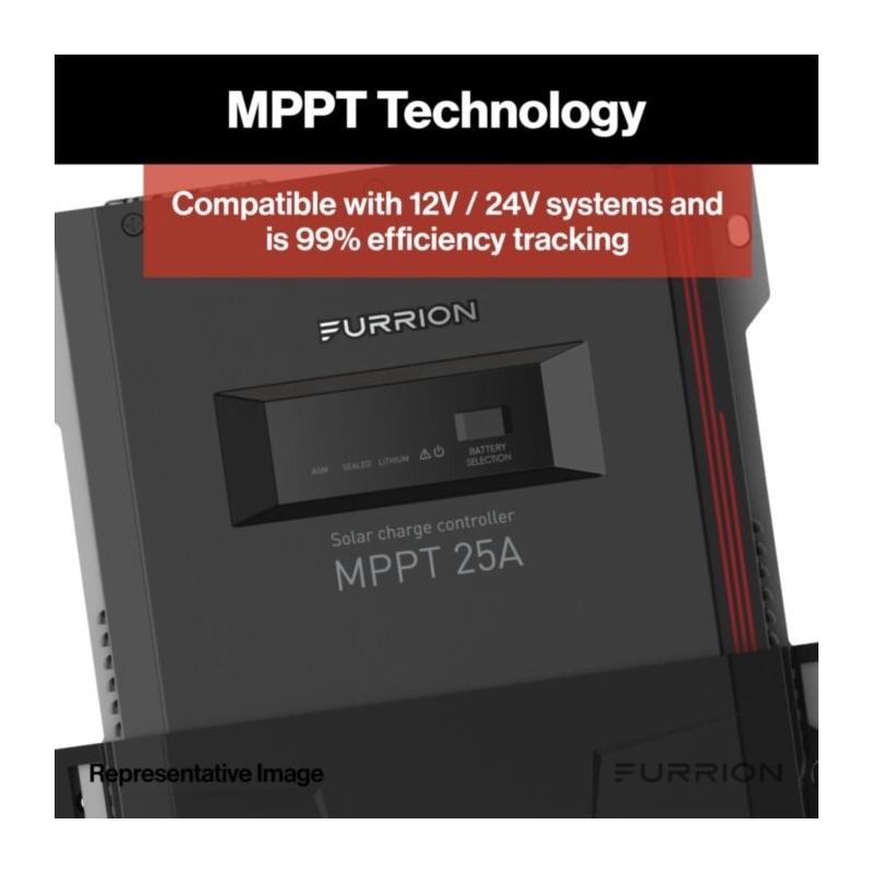 Furrion 25A Wall-Mount MPPT RV Solar Charge Controller FSCC30PSW-BL