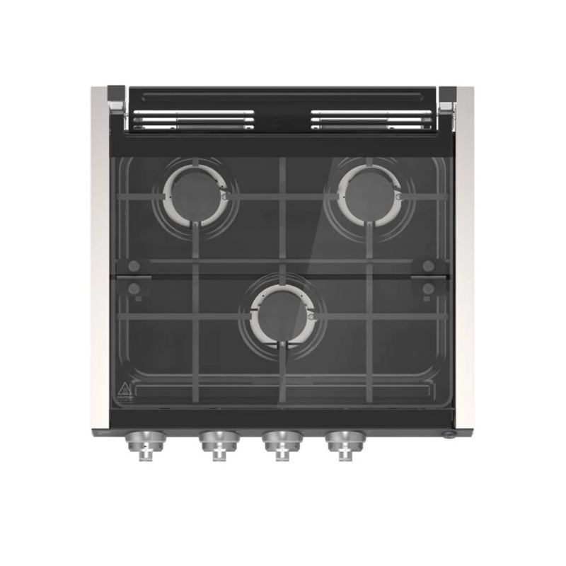 Furrion 3-Burner Gas Cooktop with Glass Cover - 20" Stainless Steel ...