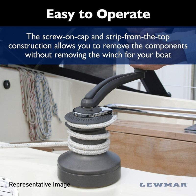 Lewmar Ocean Self Tailing Winch 14AST Single Speed Aluminum