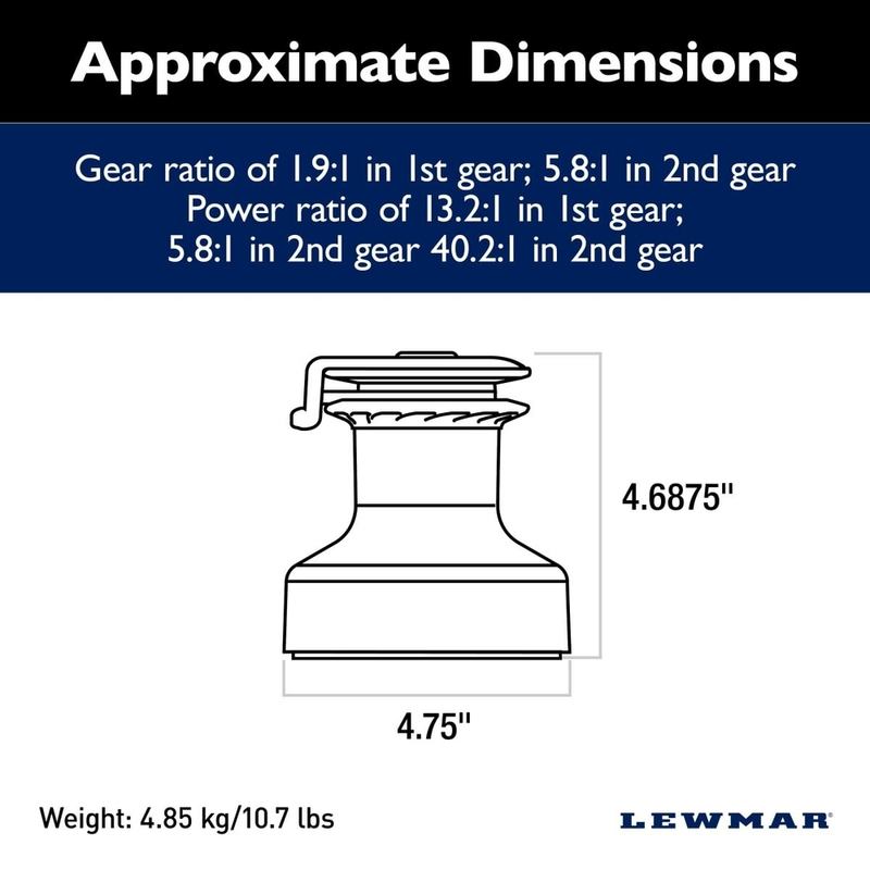 Lewmar 40ST EVO Self Tailing Alloy Winch Grey