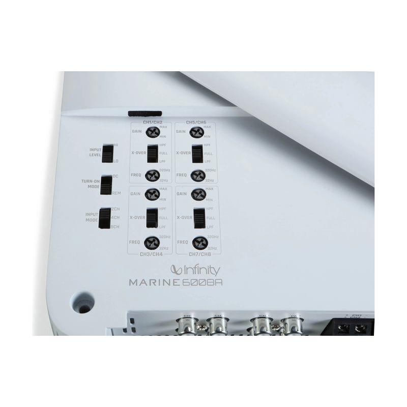 Infinity Marine M6008A – 8-Channel Marine Amplifier | 75W x8 | Class D ...