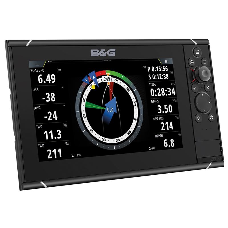 B&G Zeus 3S 9 Marine Chartplotter – 9” Sailing MFD with Keypad ...